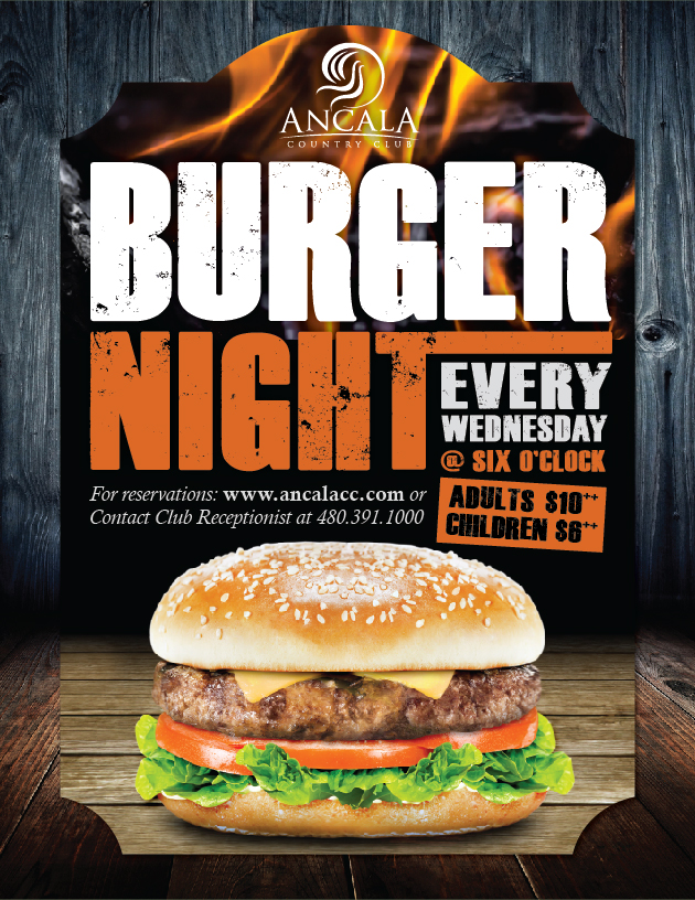 Burger Night | Ancala Country Club | 2016-01-13