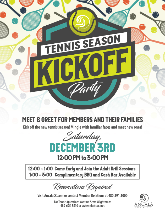 Tennis Season Kickoff Party | Ancala Country Club | 2016-12-03