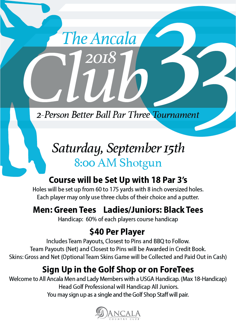 Ancala 2018 Club 33 | Ancala Country Club | 2018-09-15